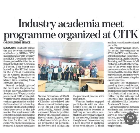 Sameer Srivastava On Linkedin It Is Always Fulfilling To Work With Academia And Young Minds This