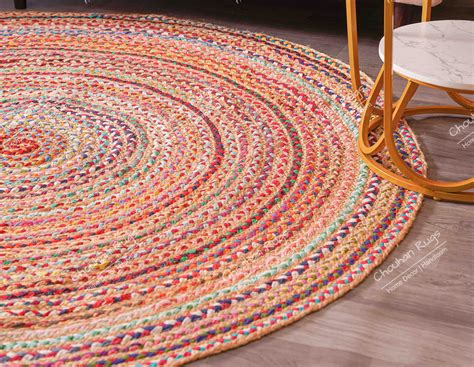 Colorful Round Jute Rugs