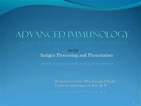 Advanced Immunology Antigen Processing And Presentation Ppt