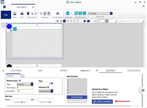 Custom Designer Text Labels Add A Sequence Multiple Times To A