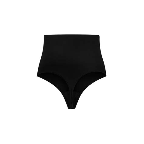 Chiloti Modelatori Tanga Andra Shape Cu Talie Inalta Fara Cusaturi Guainetta Perizona Negru