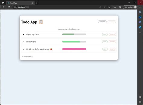 Github Haielimelechto Do Application To Do Web Application