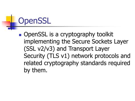 PPT Openssl PowerPoint Presentation Free Download ID 3284077