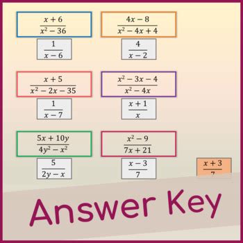 Simplifying Rational Expressions Distance Learning Drag Drop