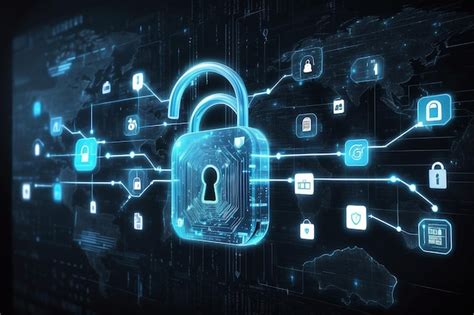 Premium Photo Data Protection Cyber Security Information Safety And Encryption Internet