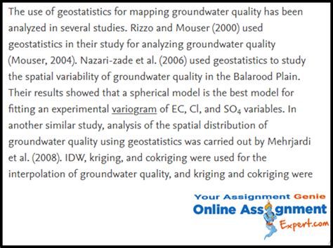 get top notch geostatistics assignment help by online assignment expert