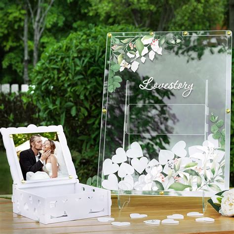 Aerwo Wedding Guest Book Alternative Acrylic Guest Book
