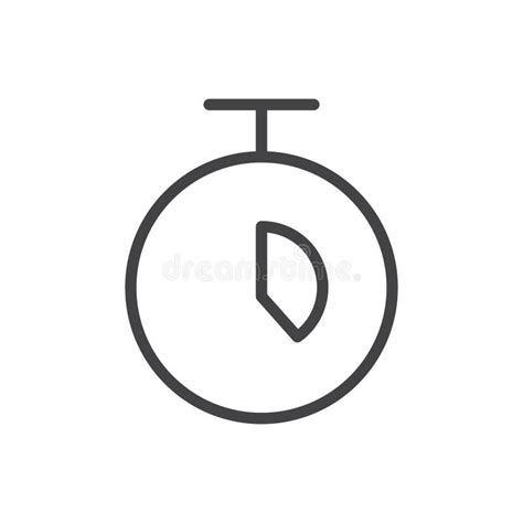 Chronometer Icon Thin Outline Art Symbol Stock Illustration Illustration Of Accuracy Time