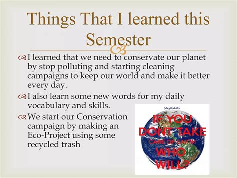 What I Learned This Semester Pptx
