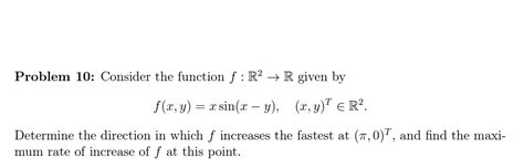 Solved How To Solve Problem 10 Consider The Function Fr2→r