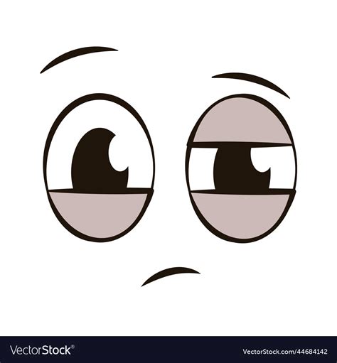 White Doubt Expression Face Avatar Royalty Free Vector Image