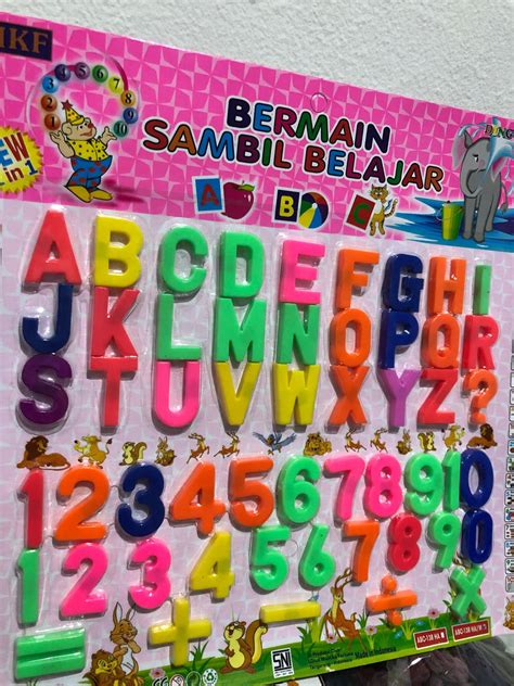 Mainan Abc Huruf Dan Angka Magnet Mainan Edukasi Bermain Sambil