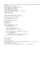 Word Lengths M Create A Code That Takes A Sample Text And Numbers Each Word And Shows How