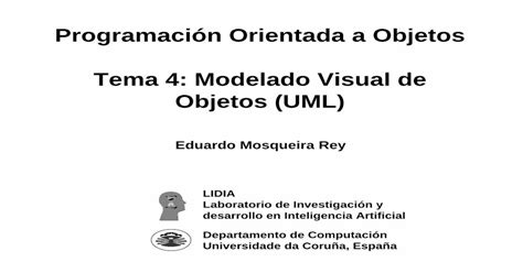 Programación Orientada A Objetos Tema 4 Modelado Visual Apuntes Etis Opt Poo
