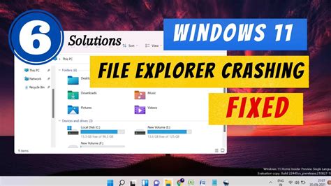 Windows 11 File Explorer Crashing Fixed 6 Solutions Youtube