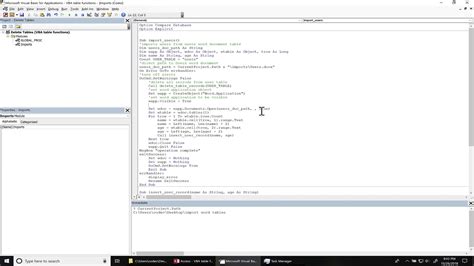 Vba Import A Microsoft Word Document Table Into Microsoft Access Youtube