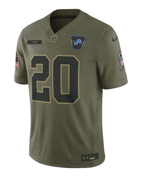 Barry Sanders Detroit Lions Salute To Service Retired Mens Nike Dri Fit Nfl Limited Jersey