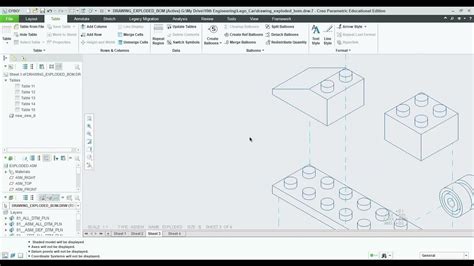 Engr10 Add Bom Balloons Creo Bom Table Youtube