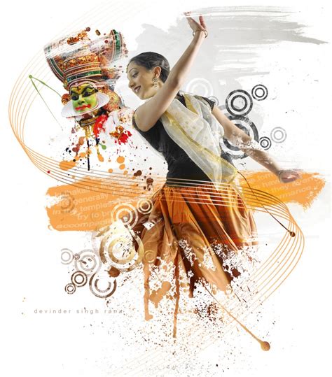 Classical Dance From India By Devinder Rana Graphic Design From India