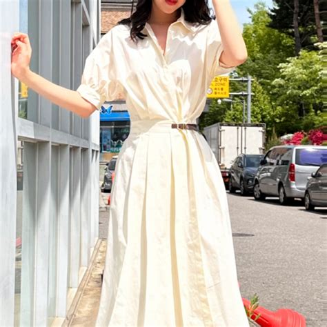 하객룩모던오피스룩 로아 심플 하객 롱 원피스 제제마켓 에이블리