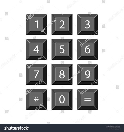 Number Pad Numerictelephone Keypad Flat Vector vector de stock libre de regalías