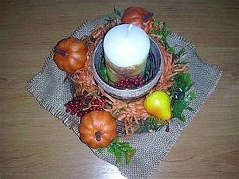 Создание осенней композиции с плетеным веночком и свечой часть 2