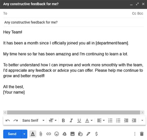 7 Awesome Email Templates To Request Co Worker Feedback — Managebetter