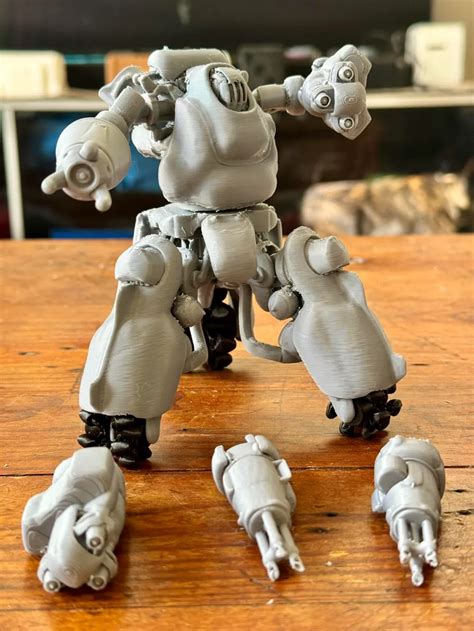 Fallout 4 Sentry Bot Articulated Model Free 3d Print Model Makerworld