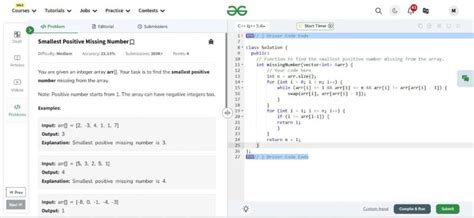 Mahak Agarwal On Linkedin Gfg160 Smallestpositivemissingnumber Arraymanipulation Geeksforgeeks