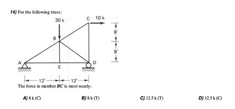 Solved 13 Determine The Tension Developed In Each Cable