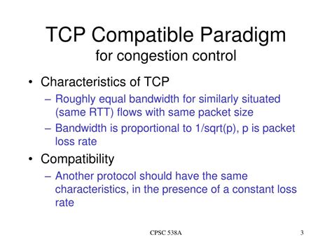 Ppt Dynamic Behavior Of Slowly Responsive Congestion Control Algorithms Powerpoint
