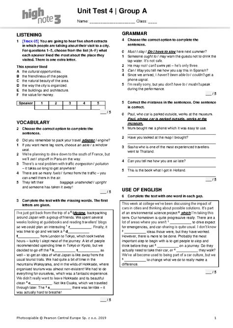 Brainy Kl8 Unit Tests Answer Key Unit Tests Unit Tests Answer Key