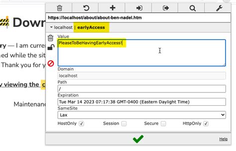 serving a bypassable down for maintenance page in coldfusion 2021