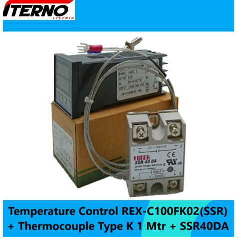 Jual Rex C100 Temperature Controller Output Ssr Thermocouple Ssr40da Shopee Indonesia