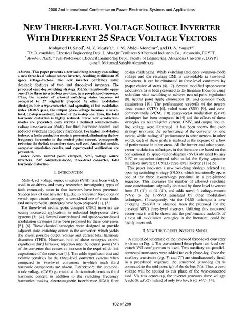 Pdf New Three Level Voltage Source Inverter With Different 25 Space Voltage Vectors Dokumentips