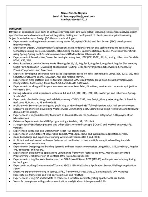 Shruthi Java Pdf Spring Framework Angular Js