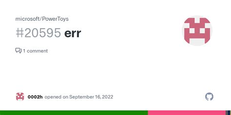 Err Issue Microsoft PowerToys GitHub
