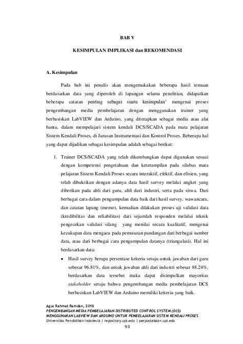Pdf Pengembangan Media Pembelajaran Distributed Control System Dcs Menggunakan Labview Dan