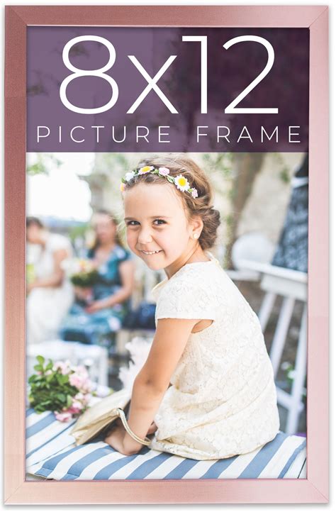 8x12 Frame Pink Real Wood Picture Frame Width 0 75 Inches Interior Frame Depth 0 5 Inches