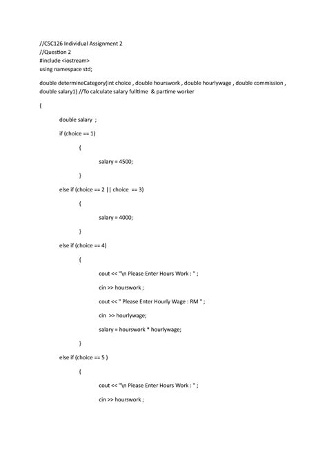 Csc126 Individual Assignment 2 Assistant Headmaster 2 Cout