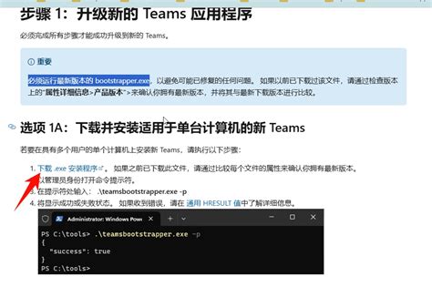 windows 操作系统 teams 安装报错，registration error system exception 无法注册包