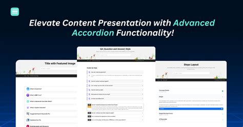 Checklist Layout Advanced Accordion