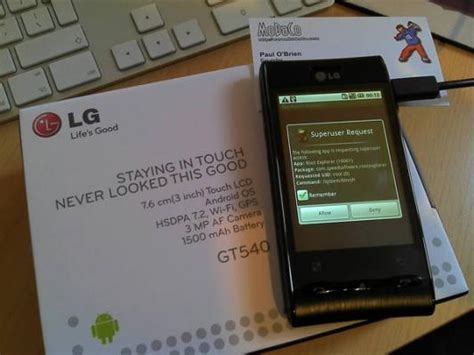 LG Optimus Gets Rooted Phandroid