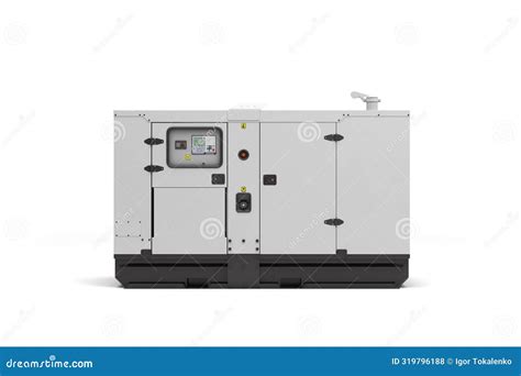 Mobile Diesel Generator For Emergency Electric Power Front View 3d