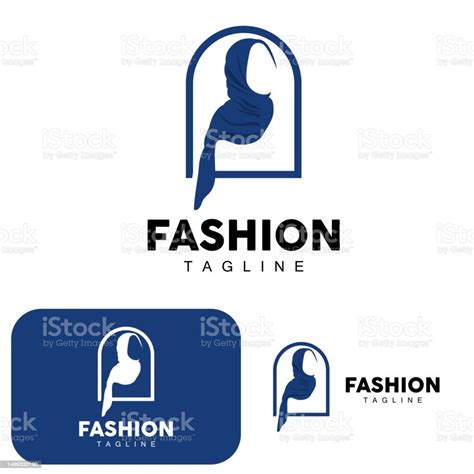 히잡 로고 이슬람 여성 패션 심플 디자인 이슬람 의류 벡터 아이콘 기호 일러스트 레이 션 꽃 나무에 대한 스톡 벡터 아트 및