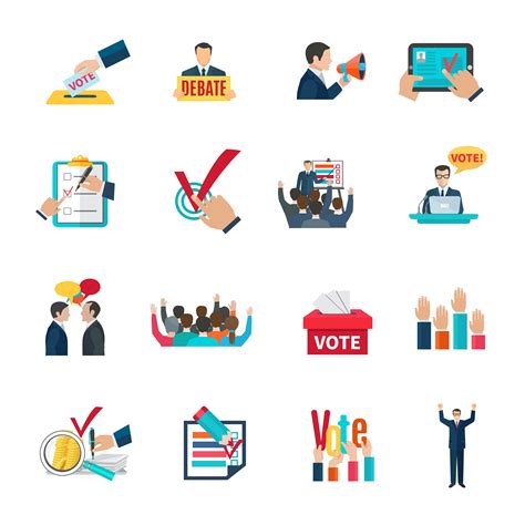 Elections Icons Set 469700 Vector Art At Vecteezy