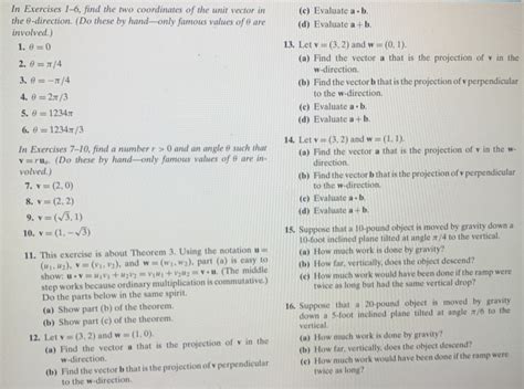 Solved In Exercises 1 6 Find The Two Coordinates Of The Chegg Com