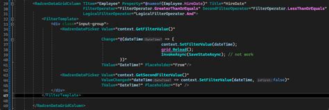 RadzenDataGrid With FilterTemplate Save Settings Radzen Blazor Components Radzen