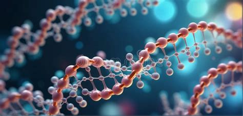 Illustrative Colored Representation Of An Informational Strand In Genetic Transcription And Rna