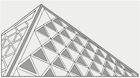Geometric Pyramid Structure Outline Abstract Design Art Architecture Vector Design Generative
